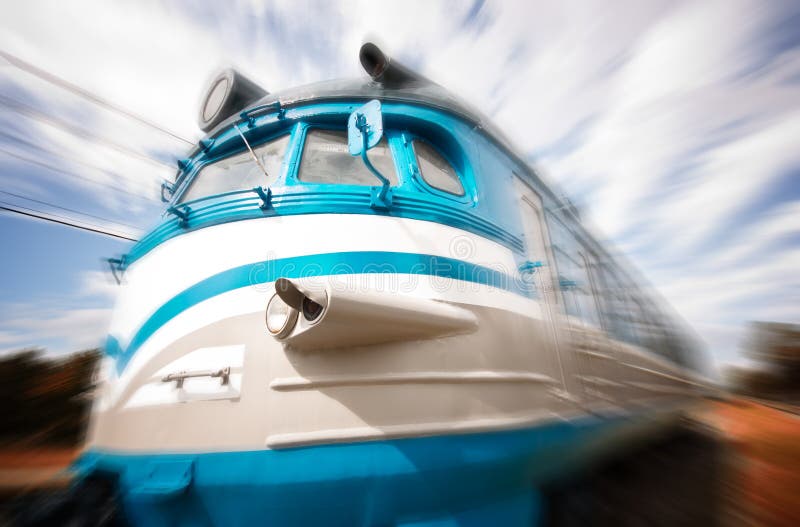 Moving train stock image. Image of technology, railway - 22106739