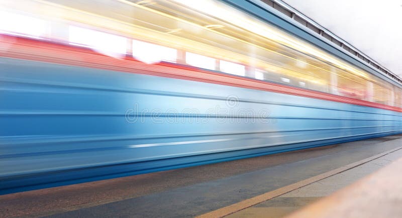 Moving train stock photo. Image of indoor, moscow, perspective - 23182978