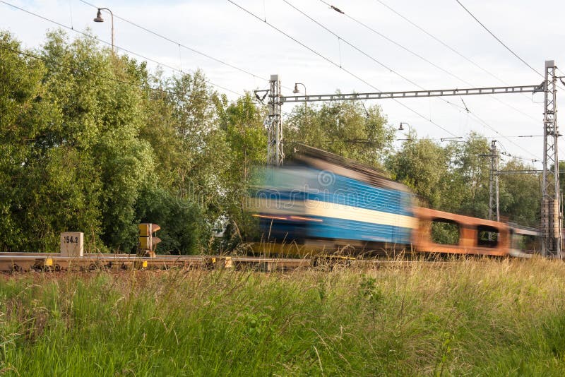 Moving train stock photo. Image of technology, suburban - 31672000