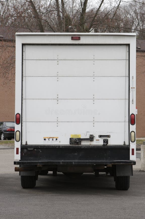 Moving Truck Back stock image. Image of white, industrial - 656333
