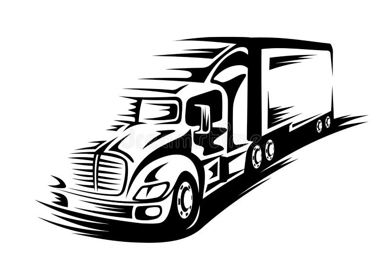 Big moving truck stock vector. Illustration of auto, commercial - 46018483