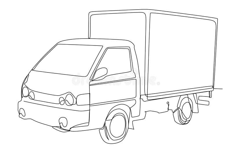 Truck Continuous Line Drawing Stock Illustrations – 494 Truck ...