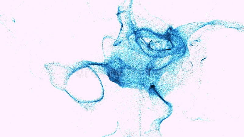 Moving Vortex Flow of Particles in Space. Design. Stream of Particles ...