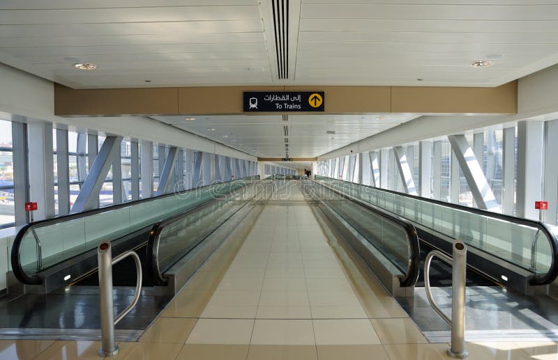 Moving Walkway stock image. Image of design, urban, arabia - 13425951