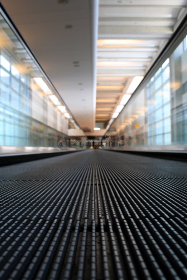 Moving Walkway stock image. Image of hallway, built, modern - 6492543