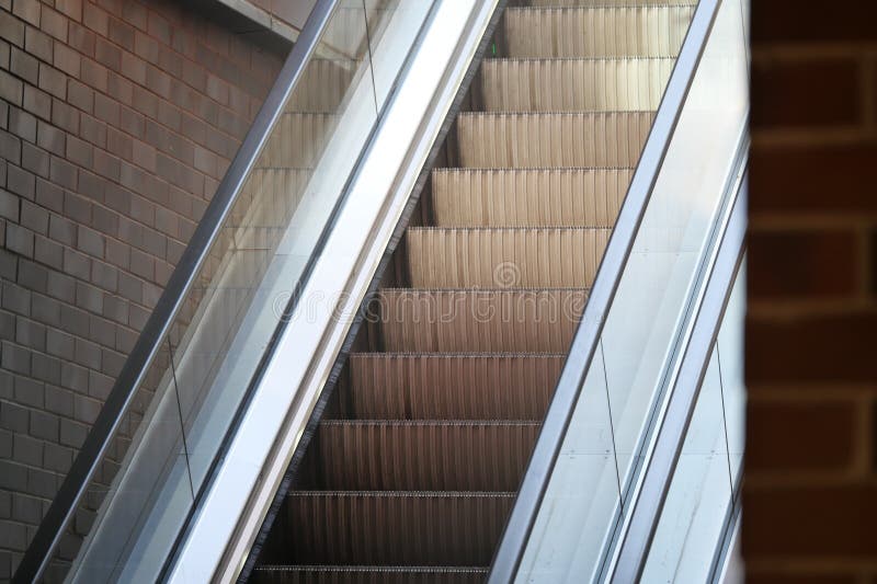 Moving Walkway in a Modern Building during Daylight Hours Stock Photo ...