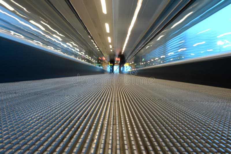 Moving walkway stock image. Image of inside, tread, walkway - 36875685