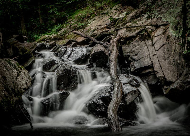 Moving water on the rocks stock image. Image of twilight - 157209613