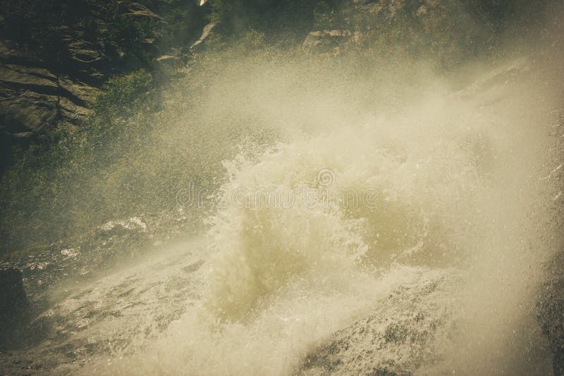 Moving water on the rocks. stock photo. Image of moss - 68760850