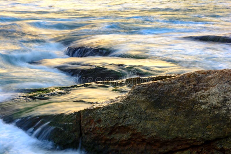 Water sea movement stock image. Image of rocks, beach - 65256361