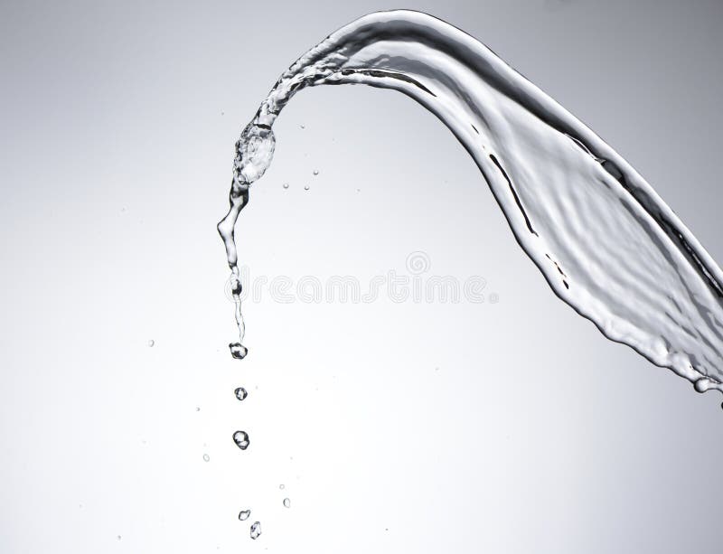 Moving Water on White Background Stock Image - Image of abstract, drink ...