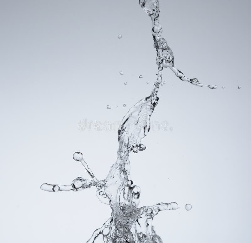 Moving Water on White Background Stock Photo - Image of abstract, water ...