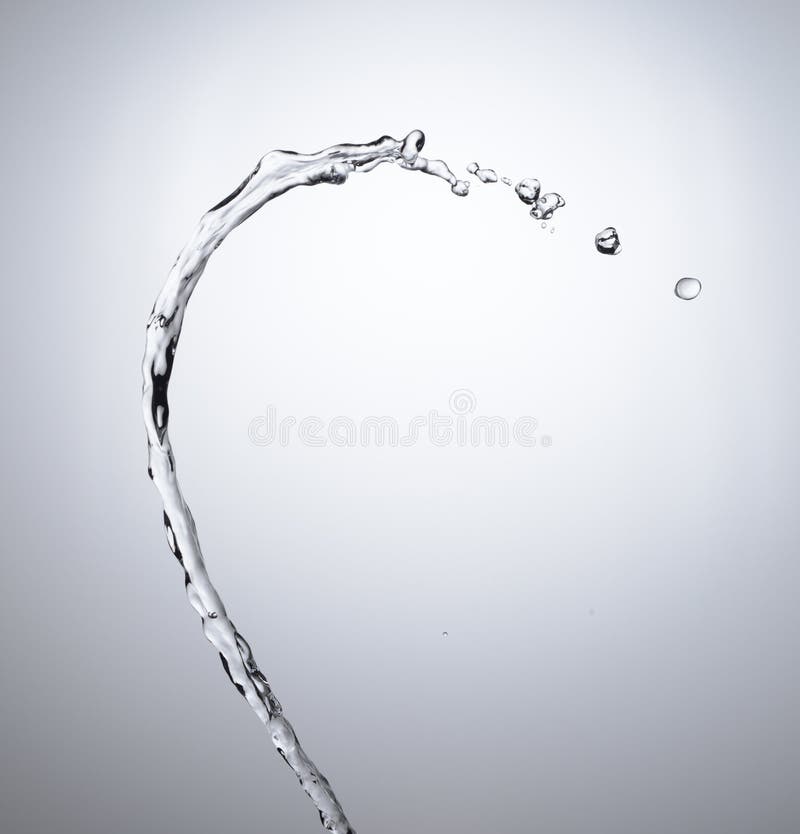 Moving Water on White Background Stock Image - Image of abstract ...