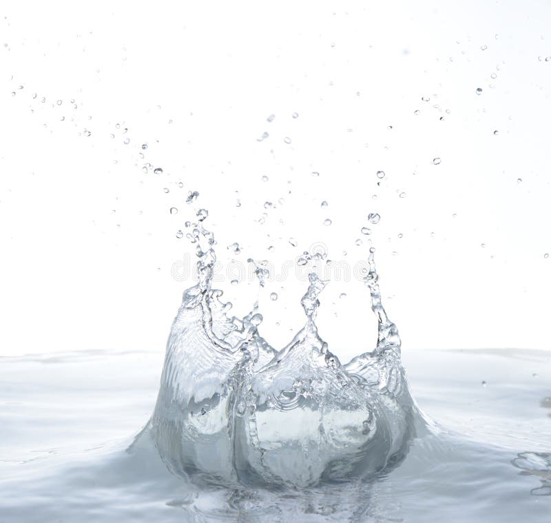 Moving Water on White Background Stock Image - Image of movement, drops ...