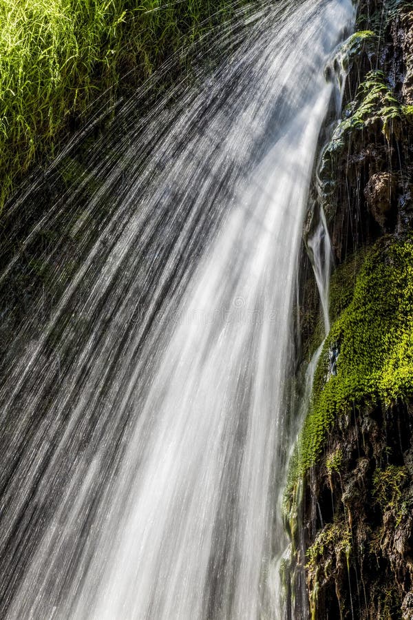 Moving waterfall stock photo. Image of template, plants - 77470716