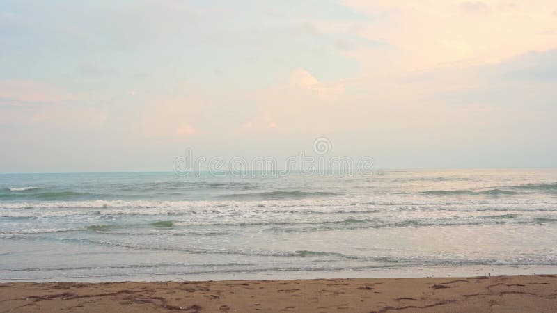 Moving of Wave on Sand Beach and Sea Background Stock Video - Video of ...