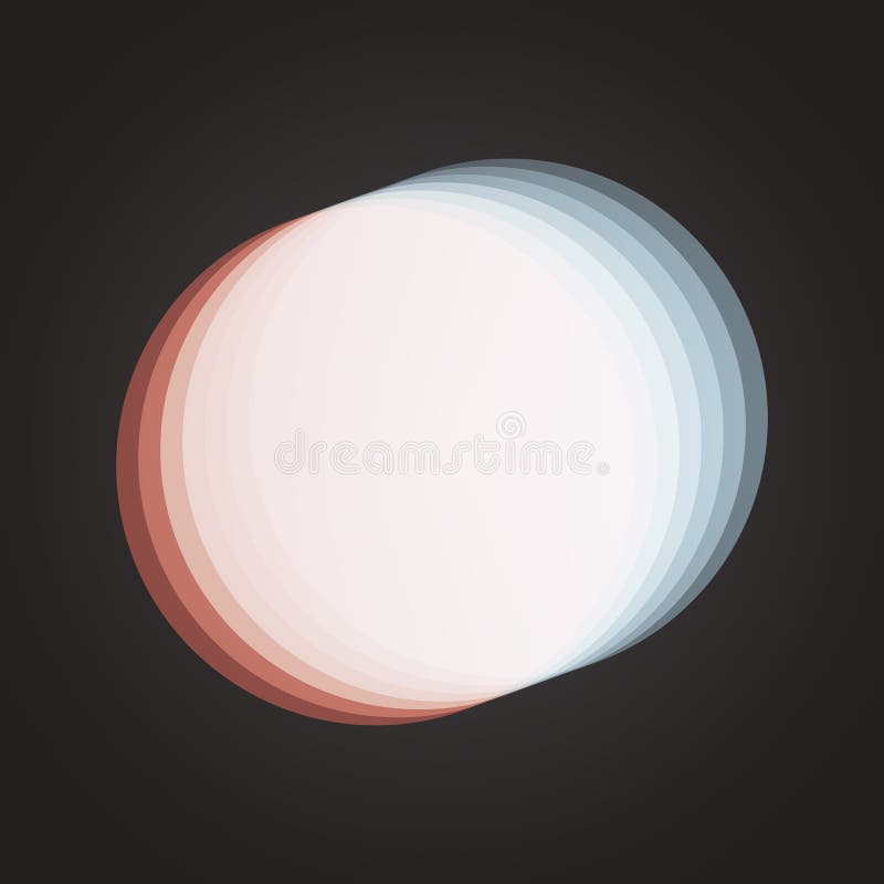 Moving White Glowing Circle on Black Background. Vector Stock Vector ...