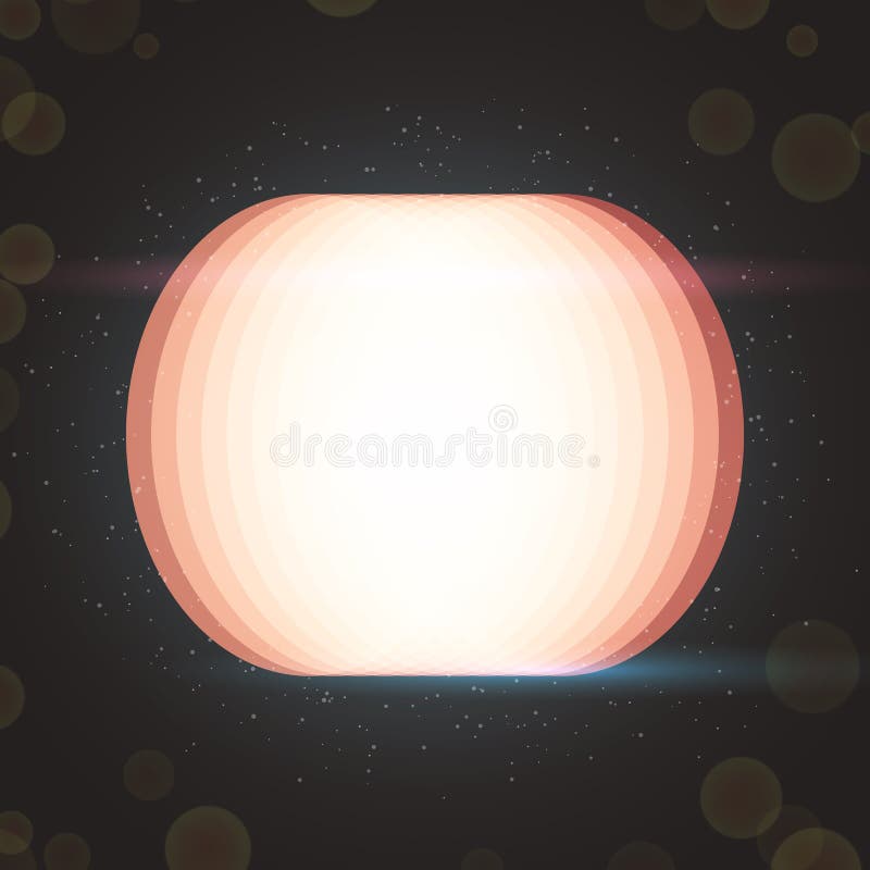 Moving White Glowing Object on Black Background. Vector Stock ...