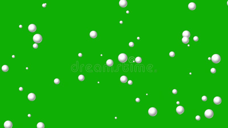 Moving White Spheres Motion Graphics with Green Screen Background Stock ...