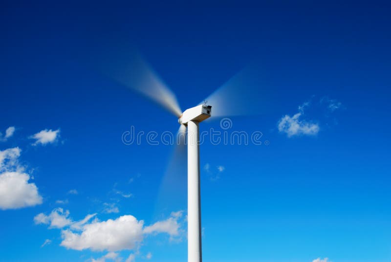 Moving wind turbine stock photo. Image of supply, generator - 16096596