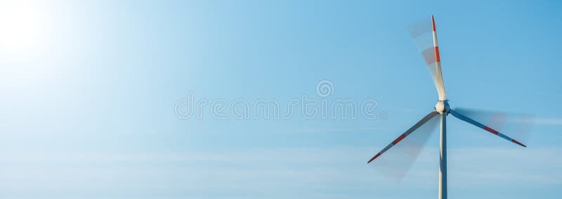 Moving wind turbine stock image. Image of turning, motion - 265683947