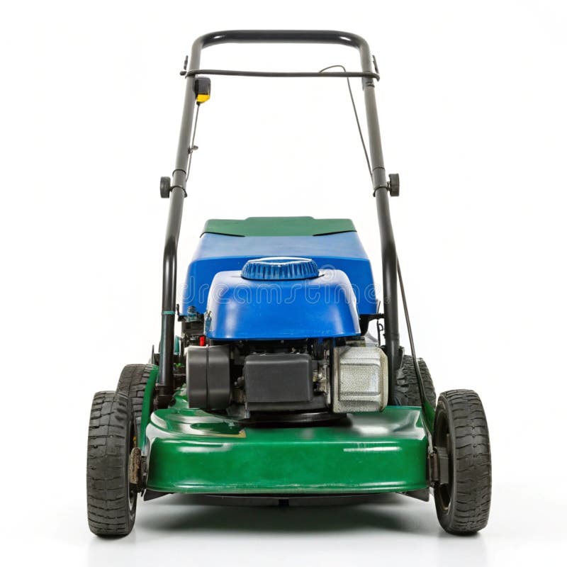 Mower with a blue top stock illustration. Illustration of fresh - 357708796