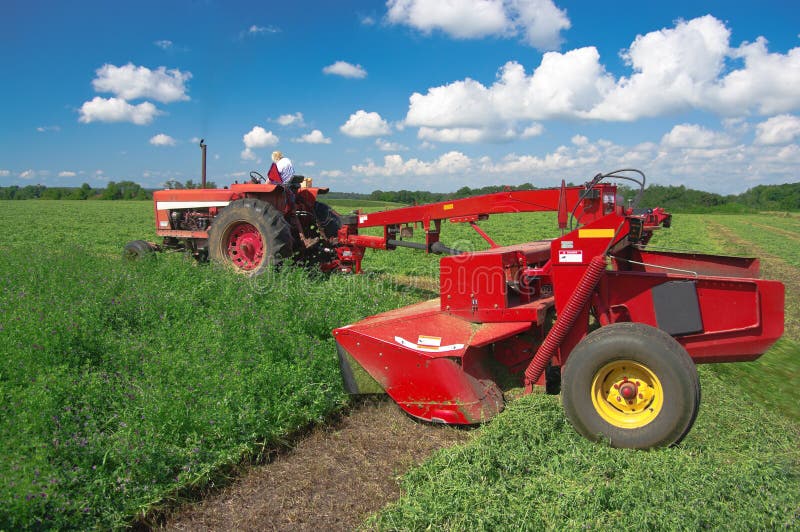 Mowing Hay stock photo. Image of mechanized, country - 20647812