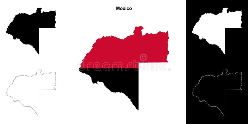 Moxico outline map stock vector. Illustration of blank - 342075253