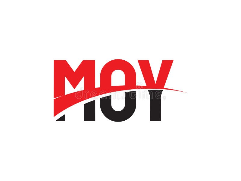 MOY Letter Initial Logo Design Stock Vector - Illustration of black ...