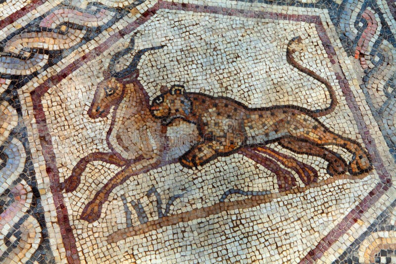 Mozaika rzymska obraz stock. Obraz złożonej z ptaki, wcześnie - 10224063