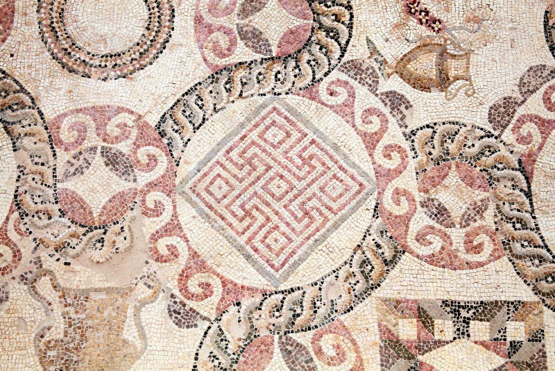 Mozaika rzymska obraz stock. Obraz złożonej z ptaki, alegoria - 10224105