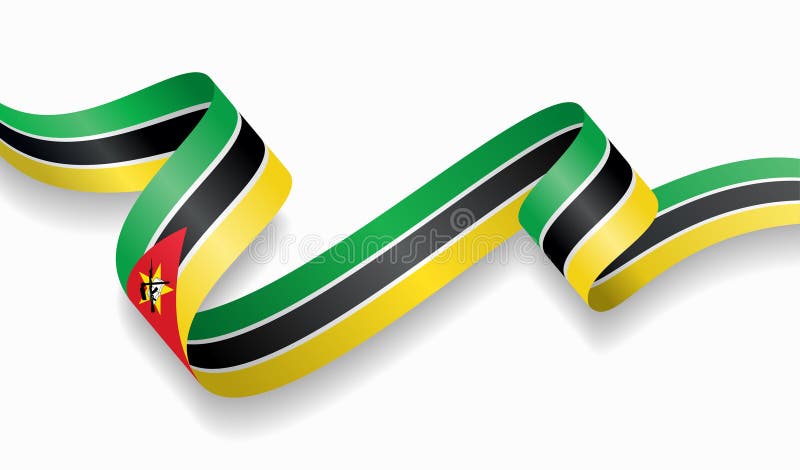 Mozambican Flag Wavy Abstract Background. Vector Illustration. Stock ...