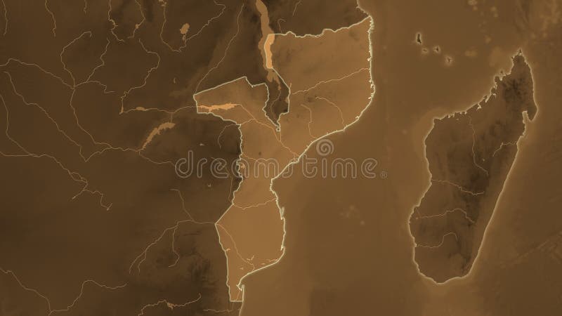 Mozambique - Tint. Composition Stock Illustration - Illustration of ...