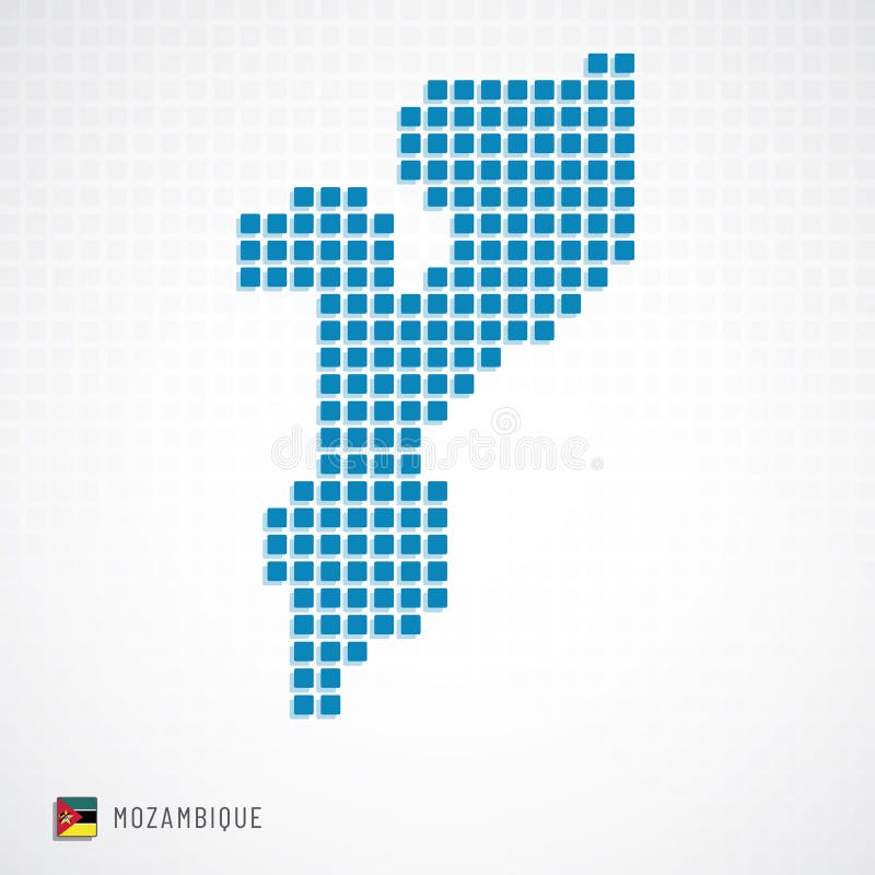 Mozambique Map and Flag Icon Stock Vector - Illustration of africa ...