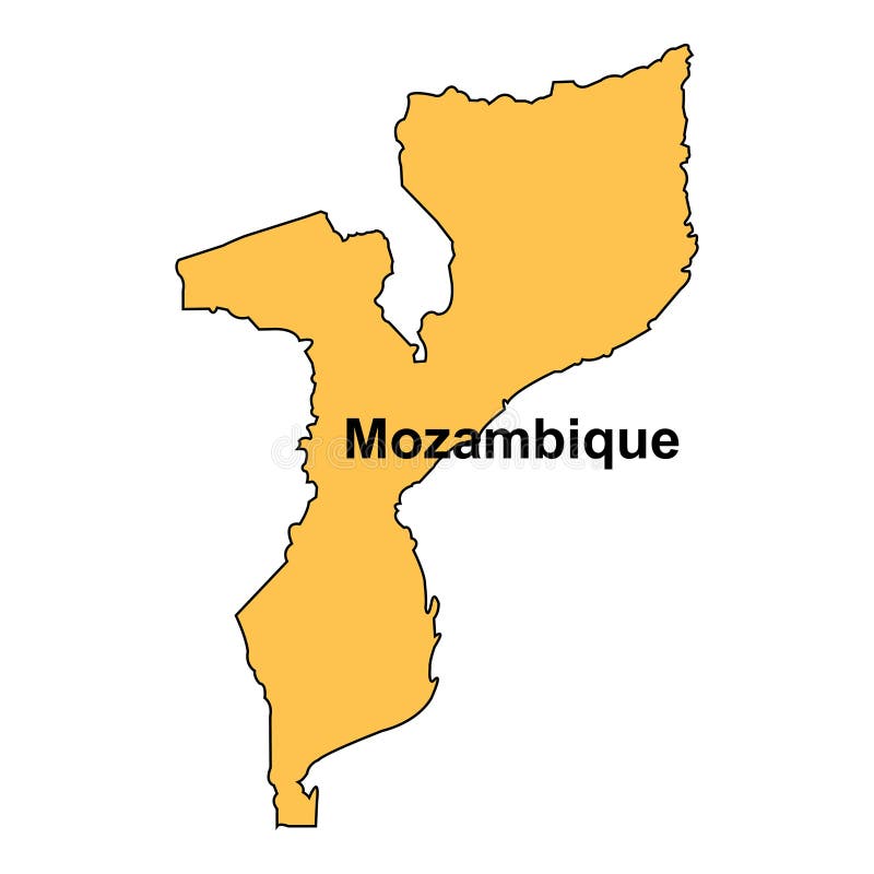 Mozambique map stock vector. Illustration of location - 303459161