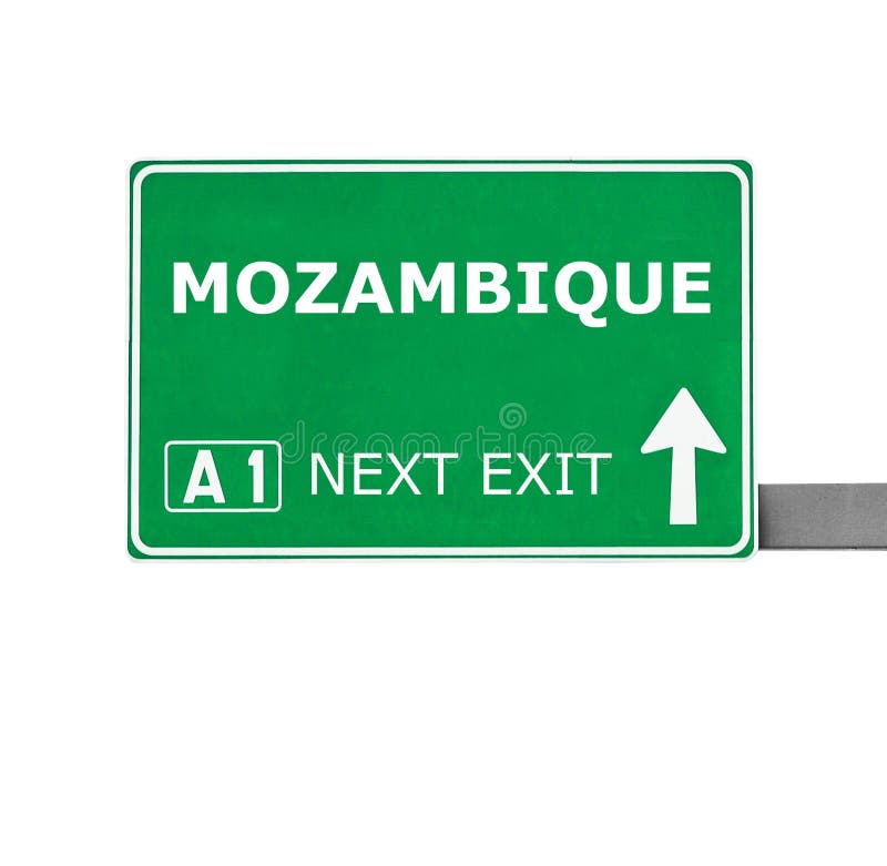 MOZAMBIQUE Road Sign Isolated on White Stock Image - Image of plate ...