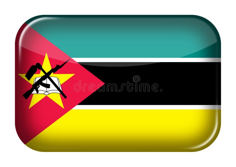 Mozambique Web Icon Rectangle Button Stock Illustration - Illustration ...