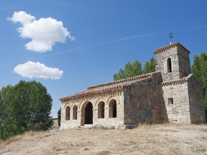 Mozarabic Chapel with Romanesque Portico Stock Image - Image of detail ...