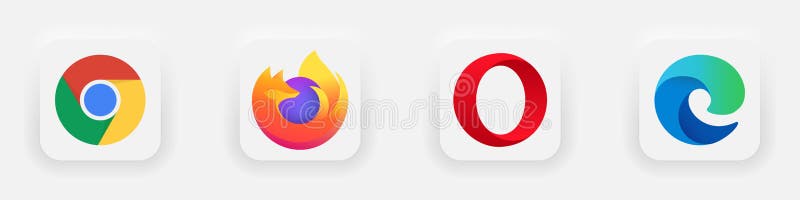 Chrome Firefox Microsoft Edge Stock Illustrations – 40 Chrome Firefox ...