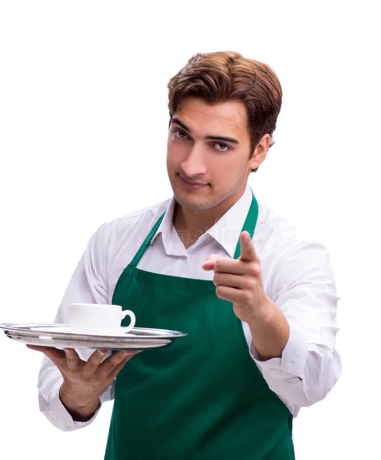 Mozo Joven Aislado De Fondo Blanco Foto de archivo - Imagen de servicio ...