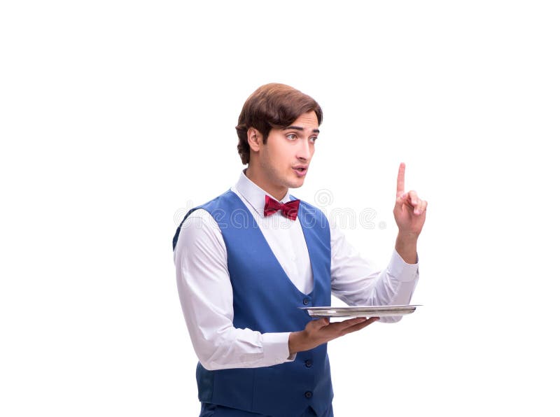 Mozo Joven Aislado De Fondo Blanco Imagen de archivo - Imagen de mano ...