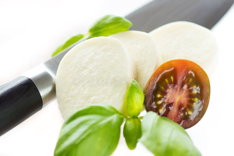Mozzarella and bazil stock photo. Image of delicacy, food - 53818930
