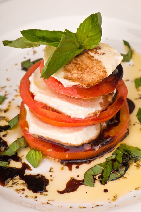 Mozzarella Caprese Salad stock photo. Image of delicious - 9822028