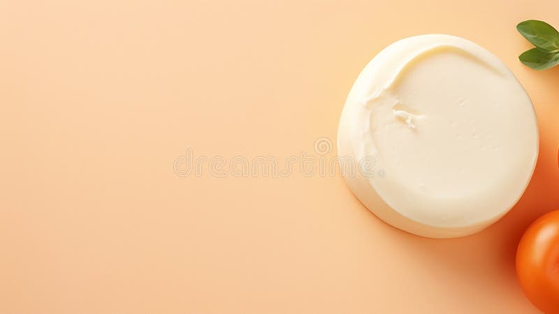 Mozzarella Cheese on Plain Background Stock Illustration - Illustration ...