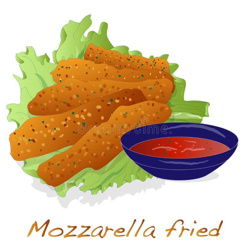 Mozzarella Sticks Stock Illustrations – 181 Mozzarella Sticks Stock ...