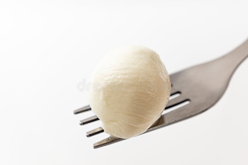 Mozzarella Pearls Cheese on White Background Stock Photo - Image of ...