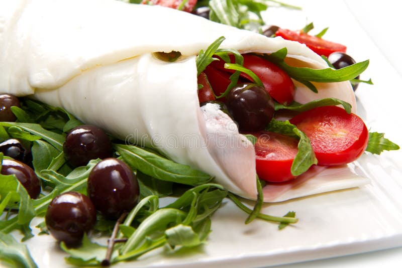 Mozzarella roll stock photo. Image of salad, italian - 32273550