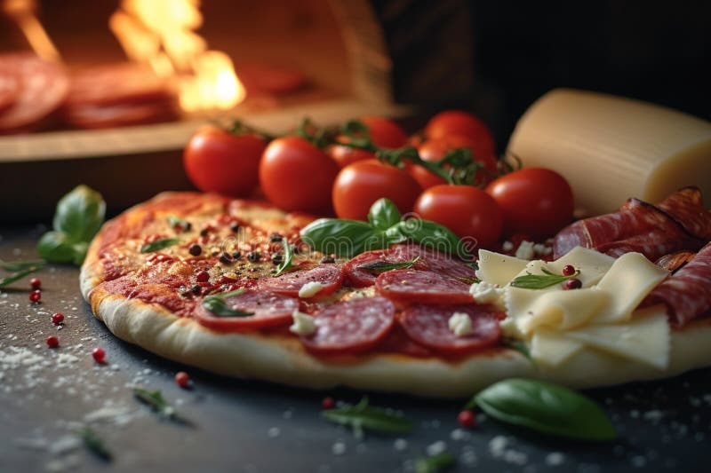 Mozzarella, Salami, and Tomato Combine on a Rustic Tables Masterpiece ...