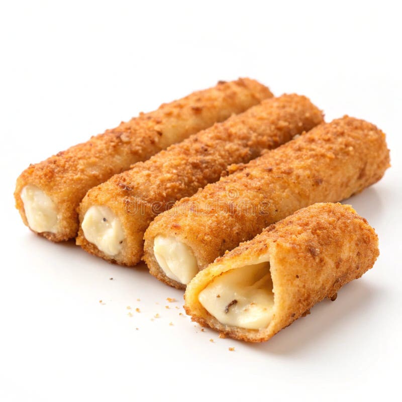 Mozzarella Sticks Isolated on Transparent Background Stock Illustration ...