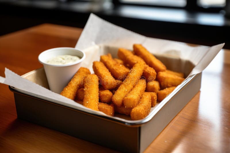 Mozzarella Sticks in Takeout Box Stock Image - Image of mozzarella ...